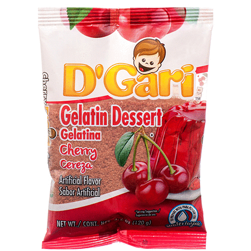 D'GARI WATER GELATIN CHERRY 24/4.2oz (SKU #31752) – International ...