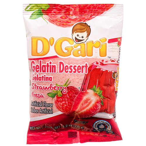 D'GARI WATER GELATIN STRAWBERRY 24/4.2oz (SKU #31753) – International ...