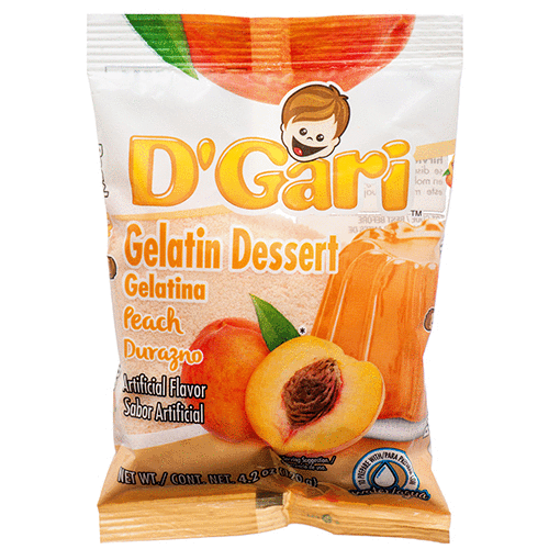 D'GARI WATER GELATIN PEACH 24/4.2oz (SKU #31751) – International ...
